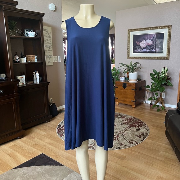 Time and Tru | Dresses | Time And Tru Navy Blue Sleeveless Dress ...
